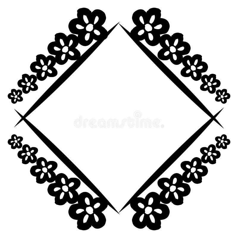 Card Template, Design Beauty of Floral Frame. Vector Stock Vector ...