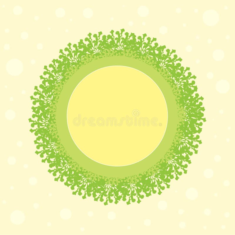 Card Template for Design with Round Frame Stock Photo - Image of ...