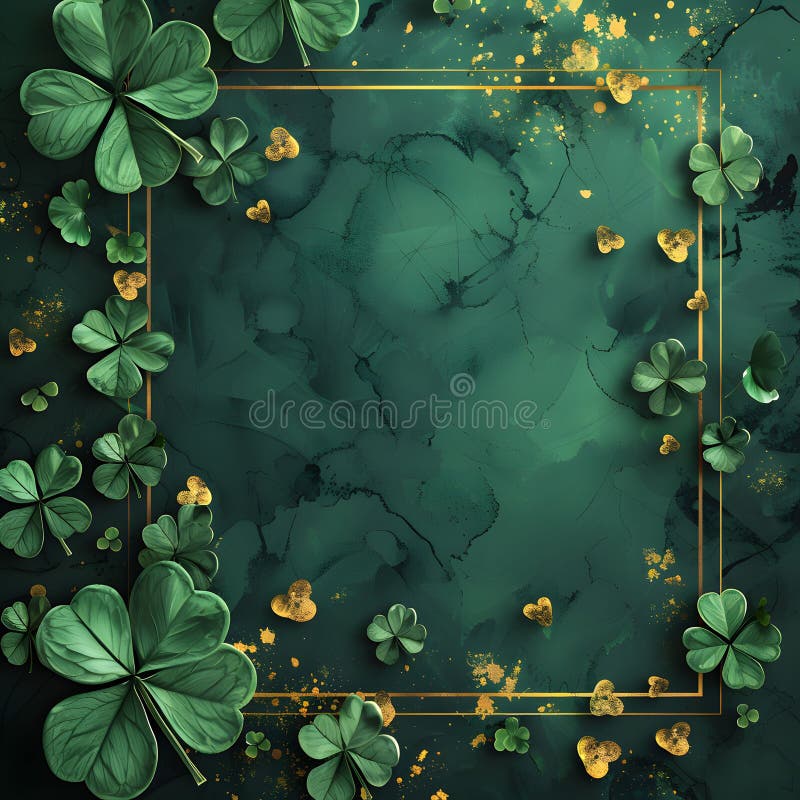 Card Template with Empty Space for St. Patrick S Day Stock Illustration ...