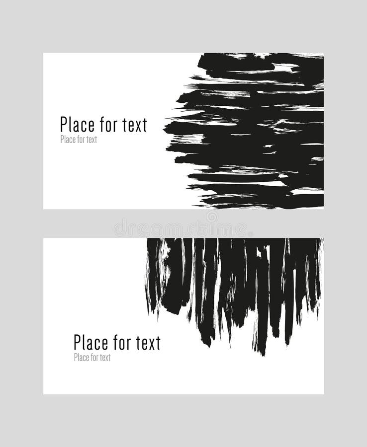 CArd Templates with Brush Strokes Stock Vector - Illustration of ...