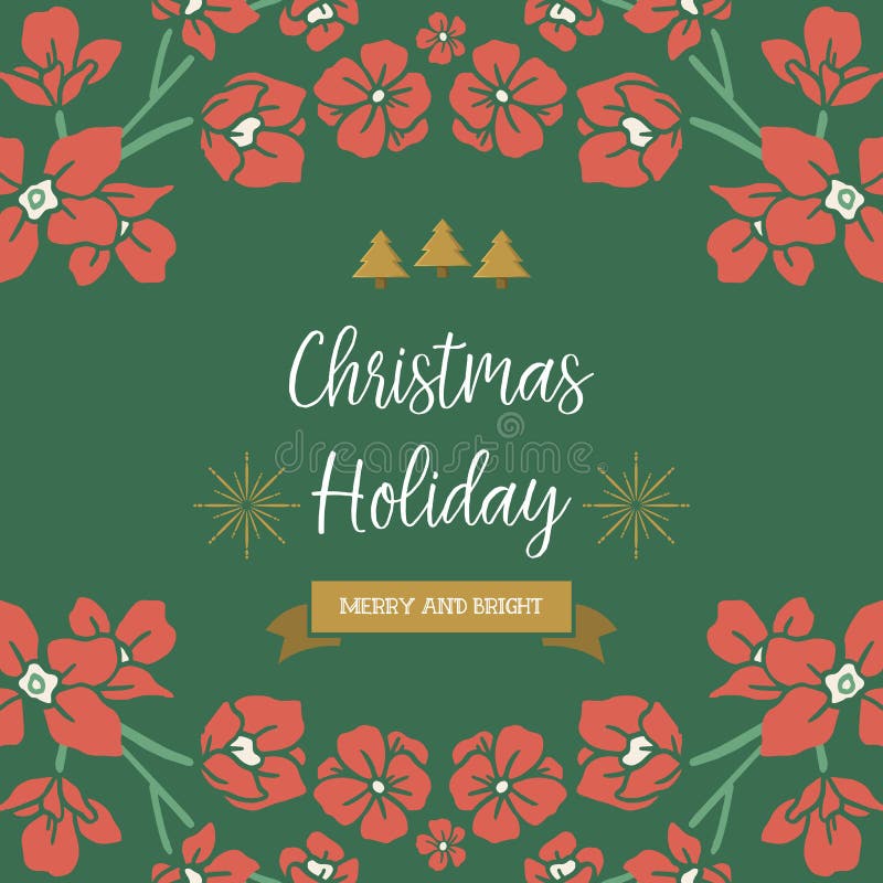 Card Text Christmas Holiday, with Unique Orange Wreath Frame Texture ...