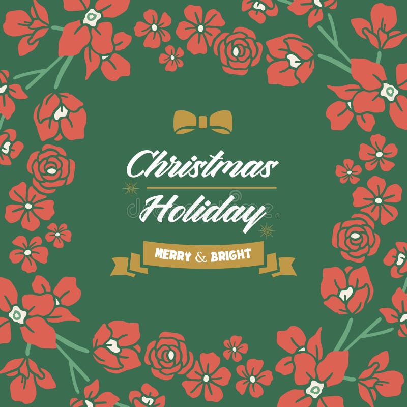 Card Text Christmas Holiday, with Unique Orange Wreath Frame Texture ...