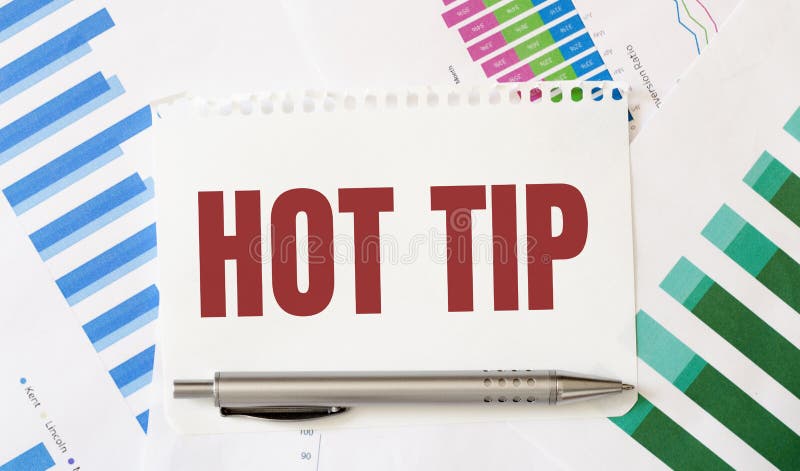 Card with Text HOT TIP. Diagram and White Background Stock Photo ...