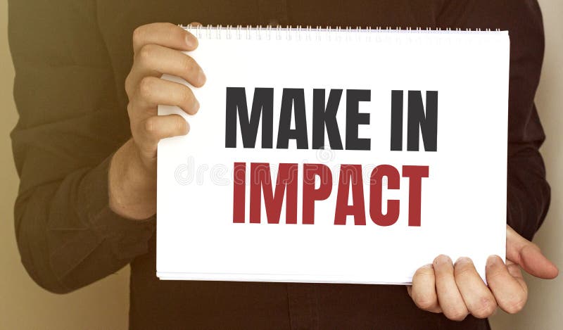 Card with Text MAKE an IMPACT. Business Concept Stock Image - Image of ...