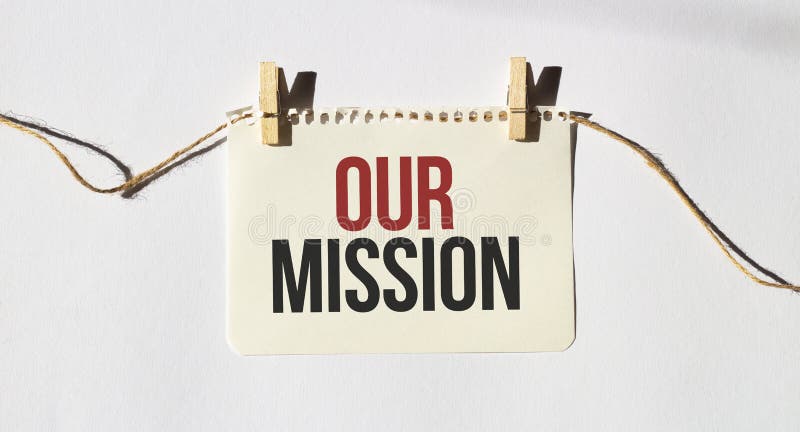 Card Text Our Mission Diagram White Background Stock Photos - Free ...
