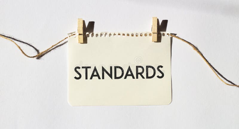 Word STANDARDS Made with Wood Building Blocks Stock Photo - Image of ...