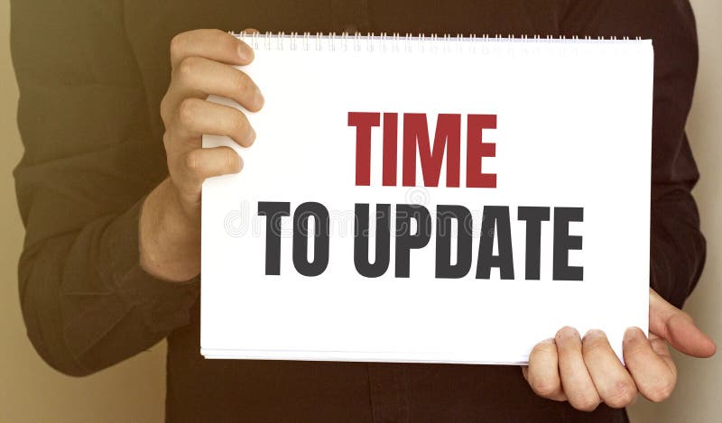Card with Text Time To Update, Business Concept Stock Image - Image of ...