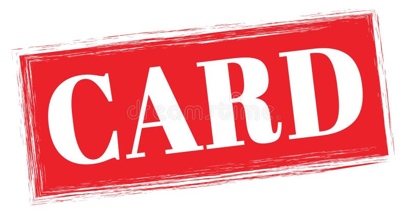 CARD Text Written on Red Stamp Sign Stock Illustration - Illustration ...