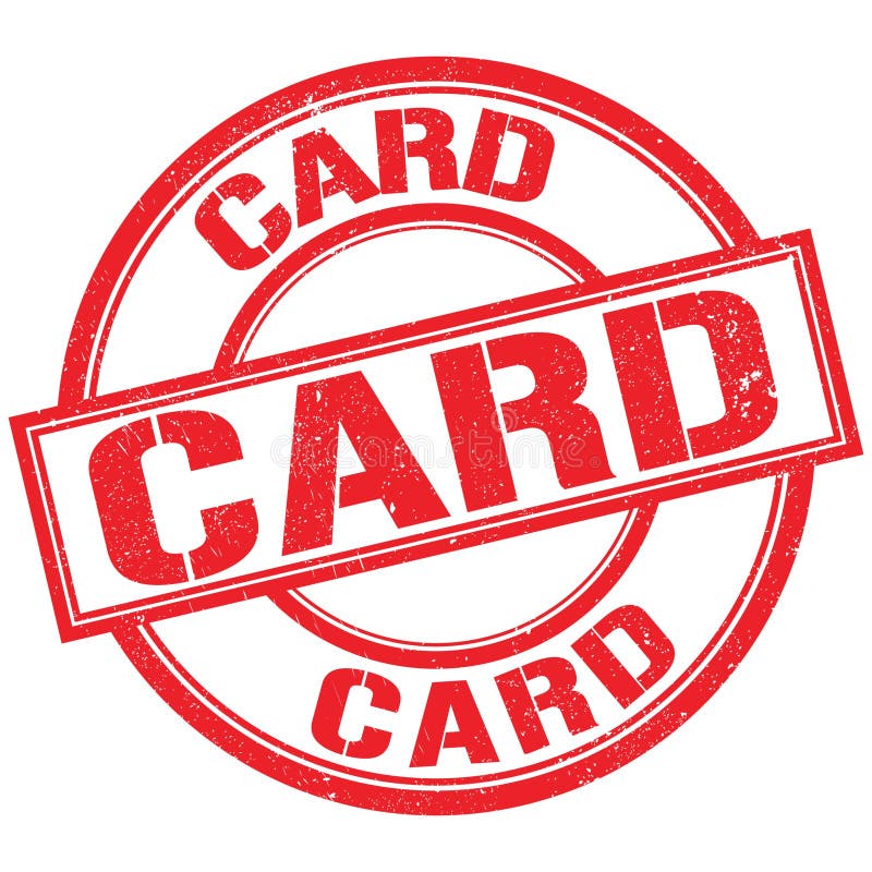 CARD Text Written on Red Stamp Sign Stock Illustration - Illustration ...