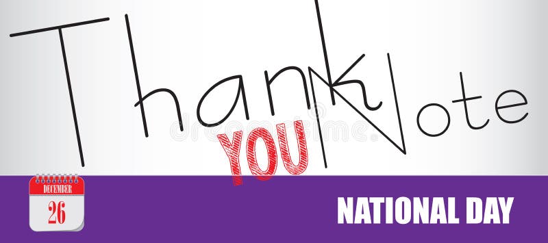 Card Thank You Note Day stock vector. Illustration of card - 237635151