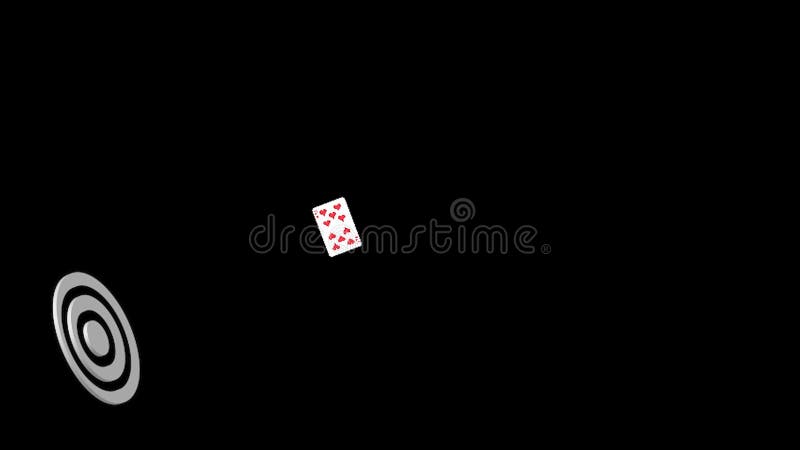 Card Throwing Game To the Target Stock Video - Video of player, black ...