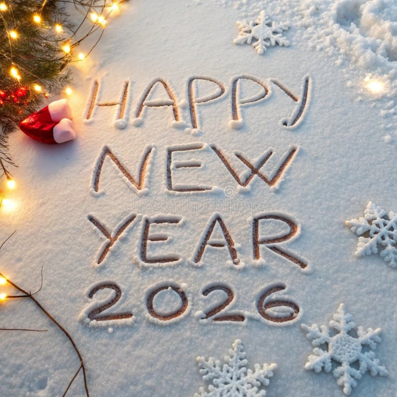 Card To Celebrat Happy New Year 2026 Stock Photo - Image of happy, card ...