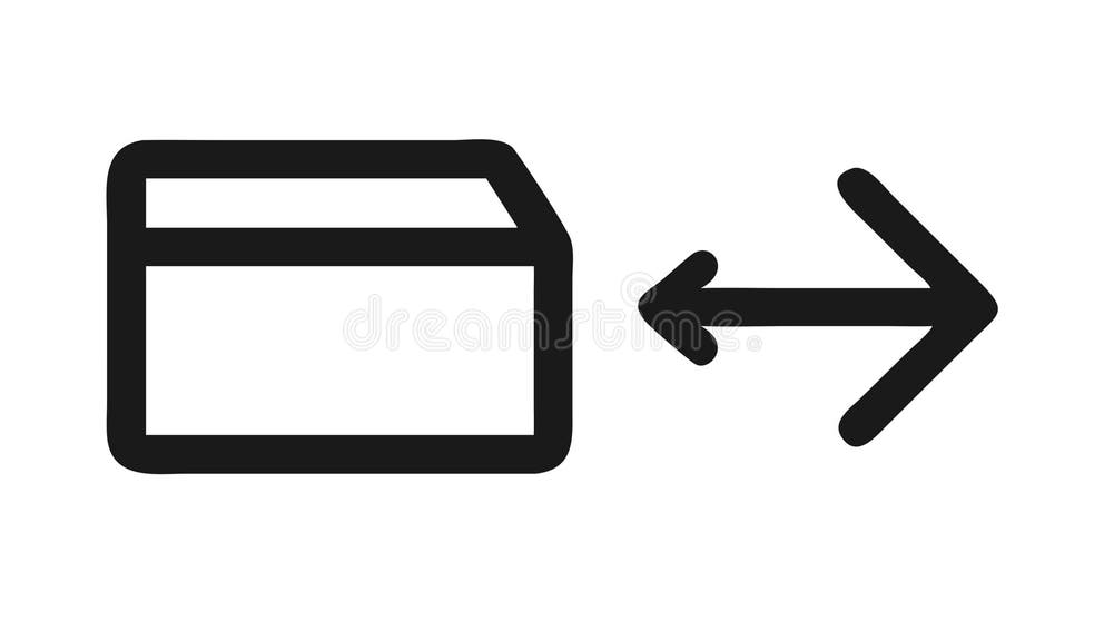 Card Transfer Arrow Icon for Payment Transaction Data Sync, Vector ...