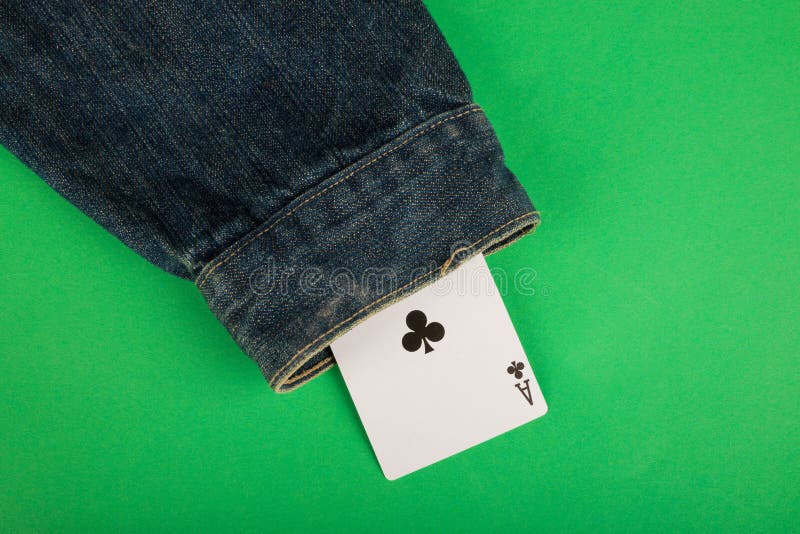 Card up the sleeve stock photo. Image of game, cards - 95595686