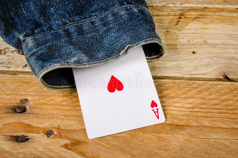Card up the sleeve stock photo. Image of game, cards - 95595686