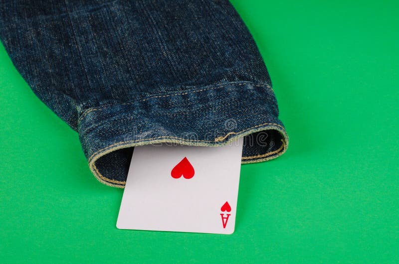 Card up the sleeve stock image. Image of fake, cheat - 97324873
