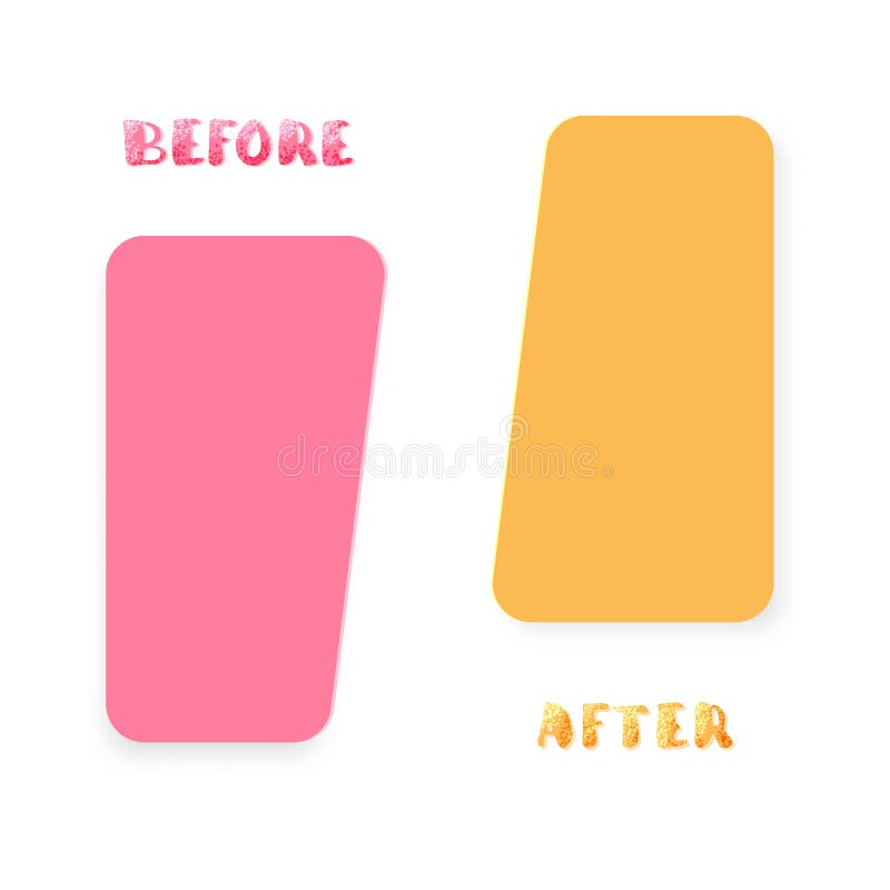 Before and after Card. Vector Illustration. Stock Vector - Illustration ...