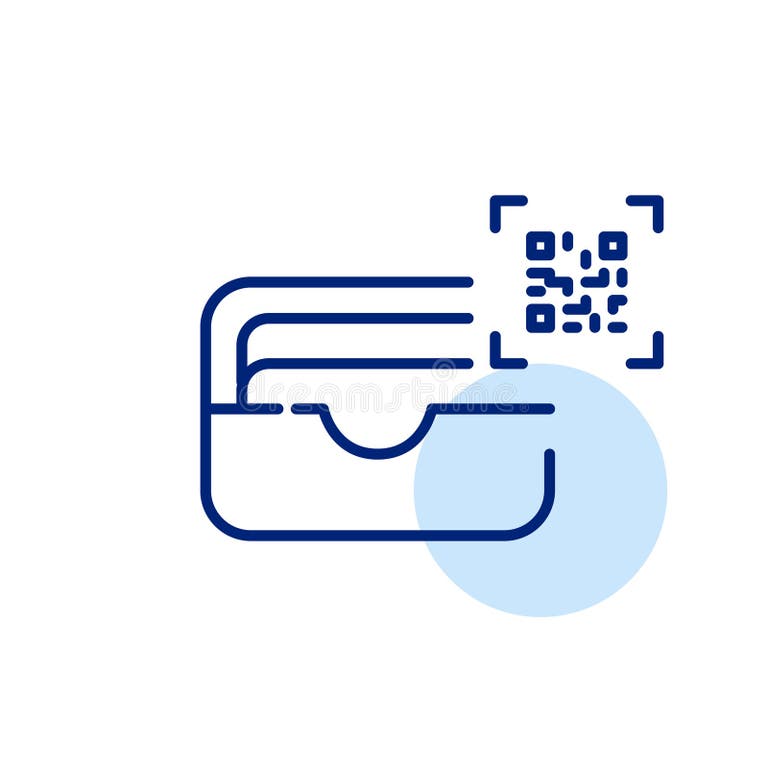 Card Wallet and Qr Code. Electronic Payment System Stock Vector ...