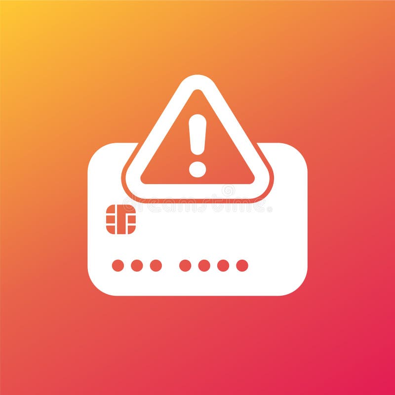 Card warning icon for web stock vector. Illustration of business ...