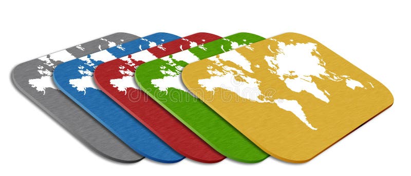 Card with world map stock illustration. Illustration of travel - 1382369