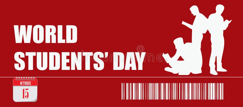 Card World Students Day stock vector. Illustration of nice - 233122025