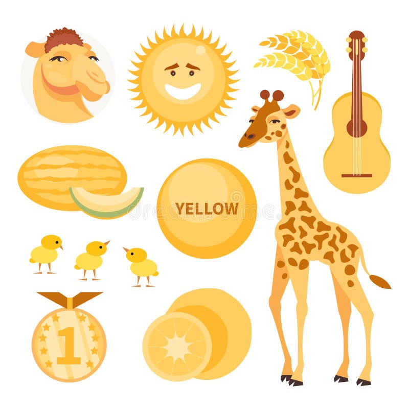 Card with Yellow Objects Vector Stock Vector - Illustration of material ...
