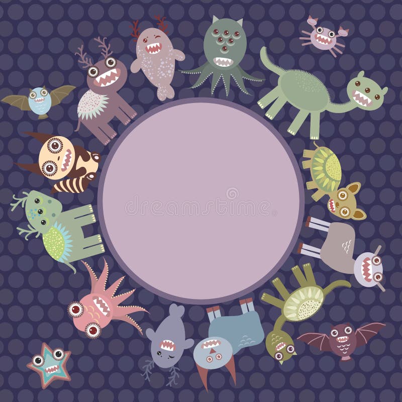 Circle monsters stock illustration. Illustration of abstract - 45953804