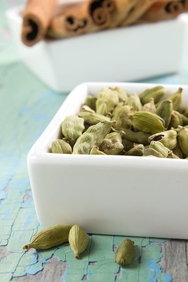 Cardamom and cinnamon stock image. Image of ingredient - 26015805
