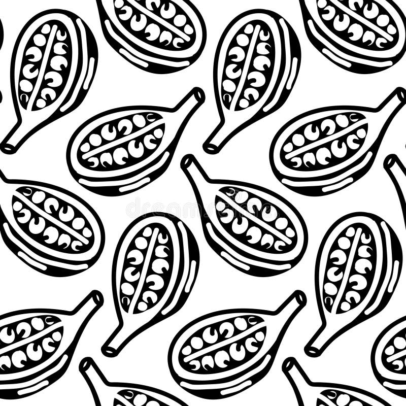 Cardamom Pattern. Half. Aromatic Camphor Spice, Silhouette of Seamless ...