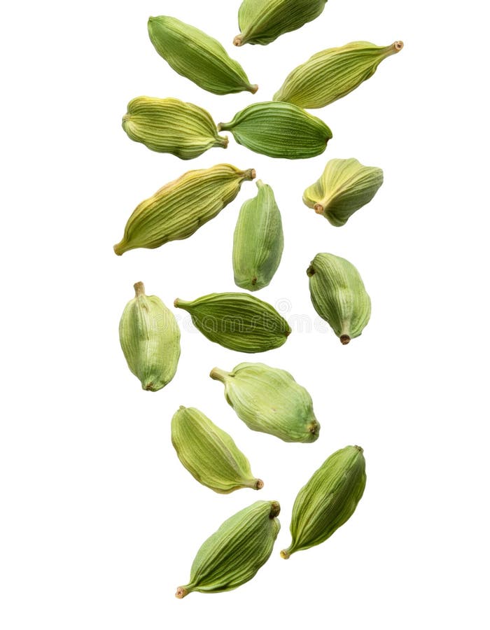 Cardamom Pods Dropping on Clear Surface, Precise Clipping Path Enabling ...