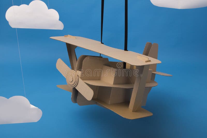 Cardboard airplane stock photo. Image of airplane, playful - 62014728
