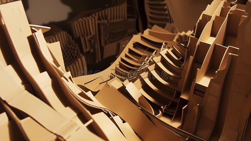 Cardboard Architecture Fantasy AI Generative Stock Photo - Image of ...
