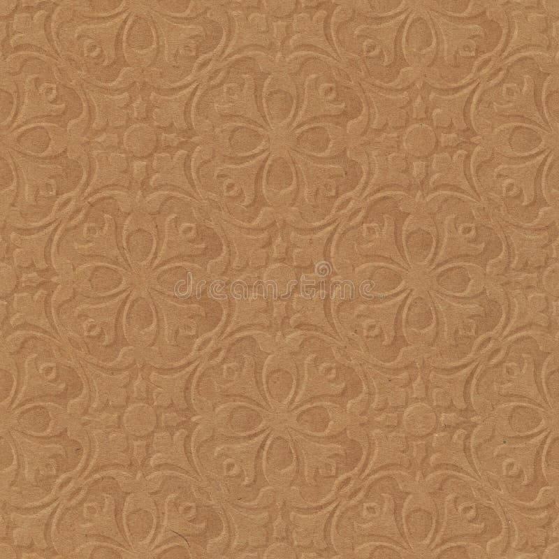 Cardboard Background with an Embossed Floral Pattern. Elegant ...