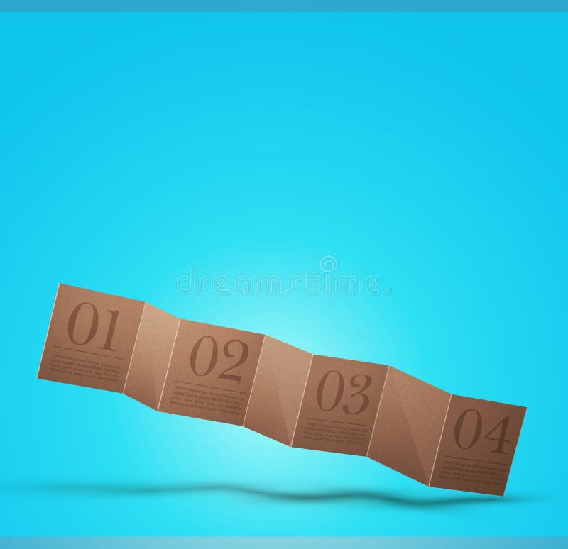 Cardboard Banner on a Blue Background, Stock Vector - Illustration of ...