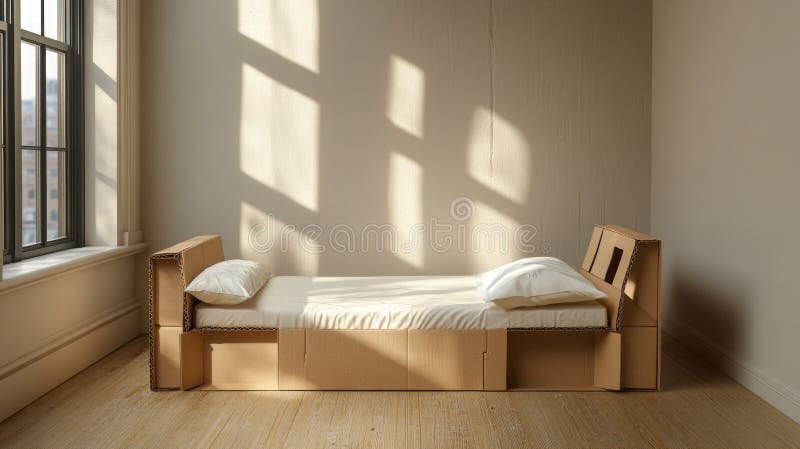 A Cardboard Bed, Simple and Eco-friendly Design, Sturdy Construction ...