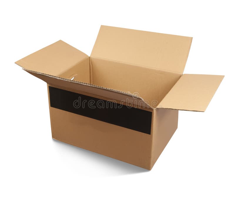 Empty cardboard box stock image. Image of storage, white - 20432265