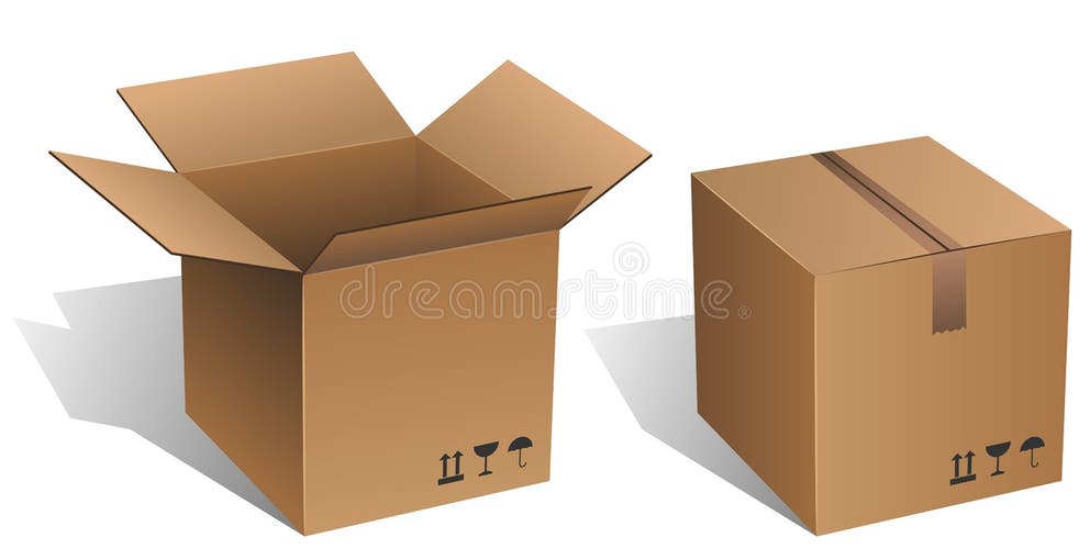 Closed Brown Corrugated Cardboard Box Stock Illustrations – 3,054 ...
