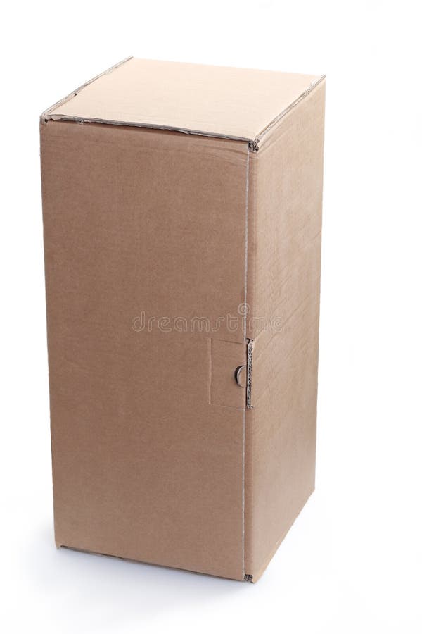 Closed Cardboard Box Taped Up Stock Photo - Image of cardboard ...