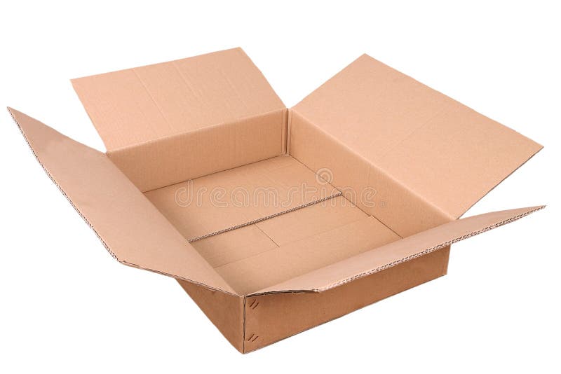 Cardboard Packing Box, Plates and Bubble Wrap Stock Image - Image of ...