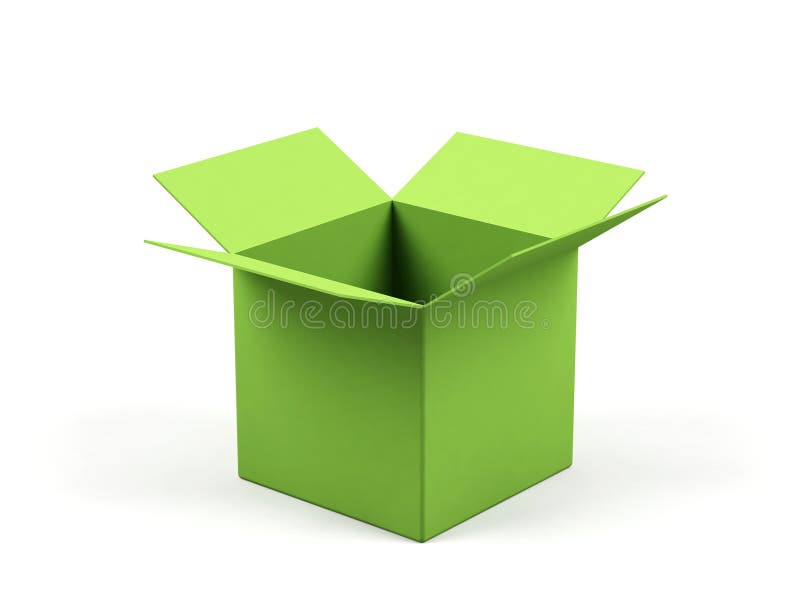 Green open box stock illustration. Illustration of merchandise - 19693571