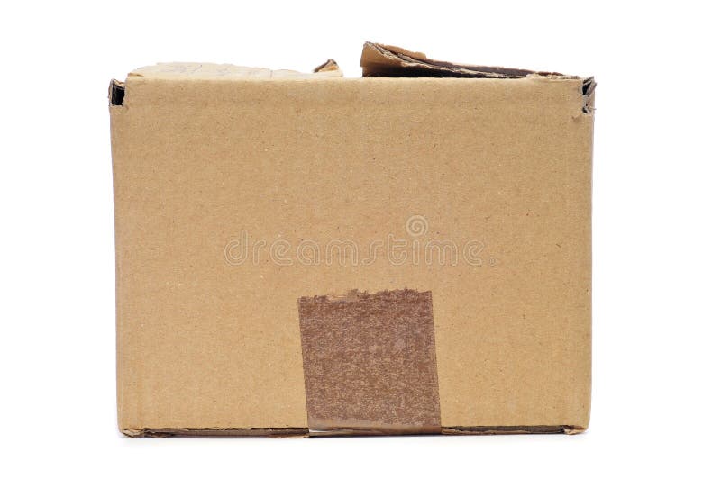 Worn cardboard box stock image. Image of parcel, fiberboard - 22167539
