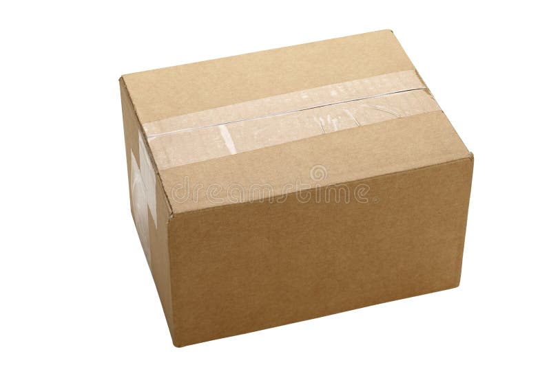 Cardboard box stock photo. Image of space, brown, remote - 26524036