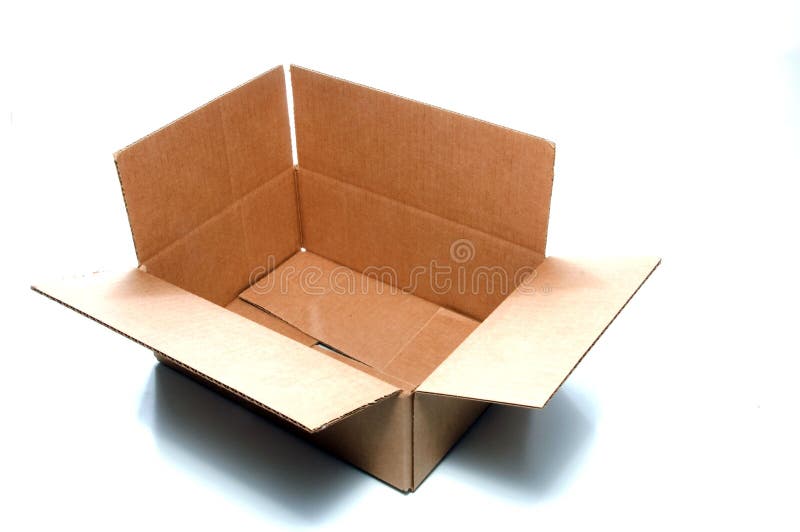 Cardboard Packing Box, Plates and Bubble Wrap Stock Image - Image of ...