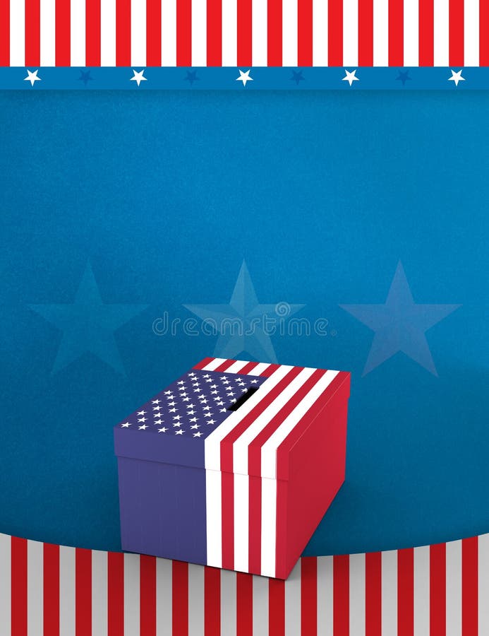 Cardboard Box with American Flag Print Stock Illustration ...