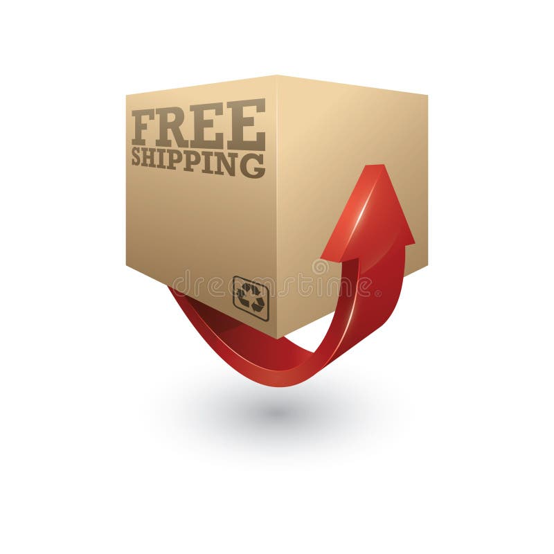 Cardboard Box with Arrow. Vector Illustration Decorative Design Stock ...