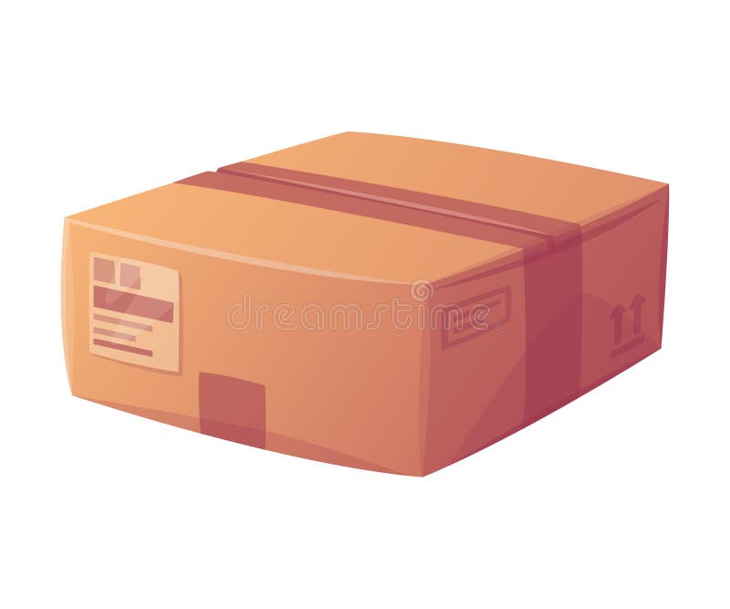 Cardboard Box As Paper Packaging Container Vector Illustration Stock ...