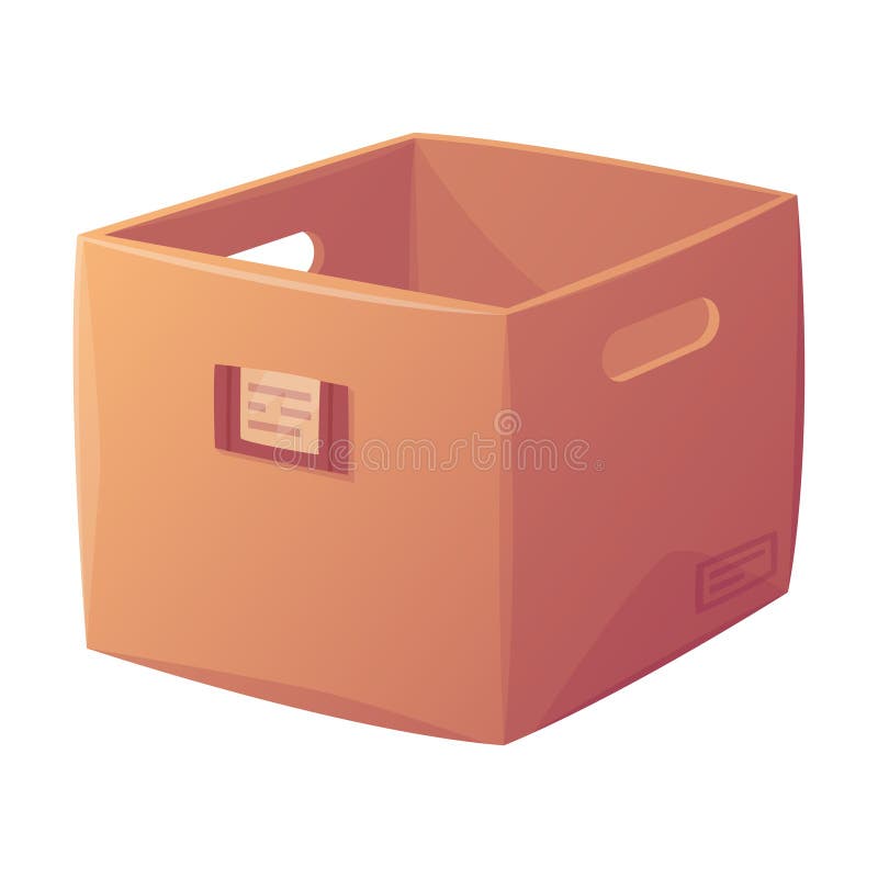 Cardboard Box As Paper Packaging Container Vector Illustration Stock ...