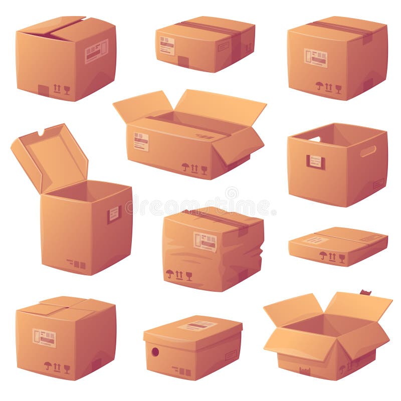 Open and closed box icons stock vector. Illustration of gift - 49162508