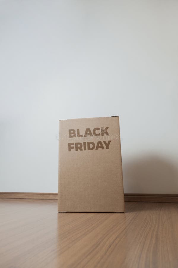Cardboard Box with Black Friday Order Written on the Box Stock Photo ...