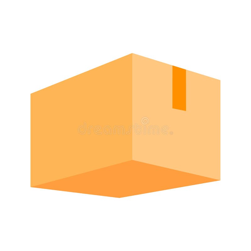 Cardboard Box from Bottom View. Stock Vector - Illustration of carton ...